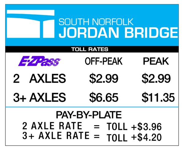 2023 Toll Rates Announced - South Norfolk Jordan Bridge